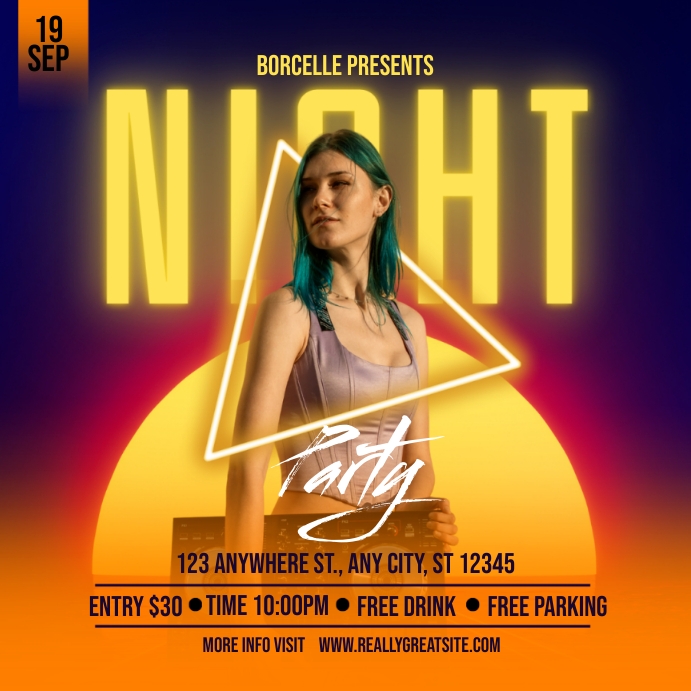 Night Party Instagram Post Template | PosterMyWall