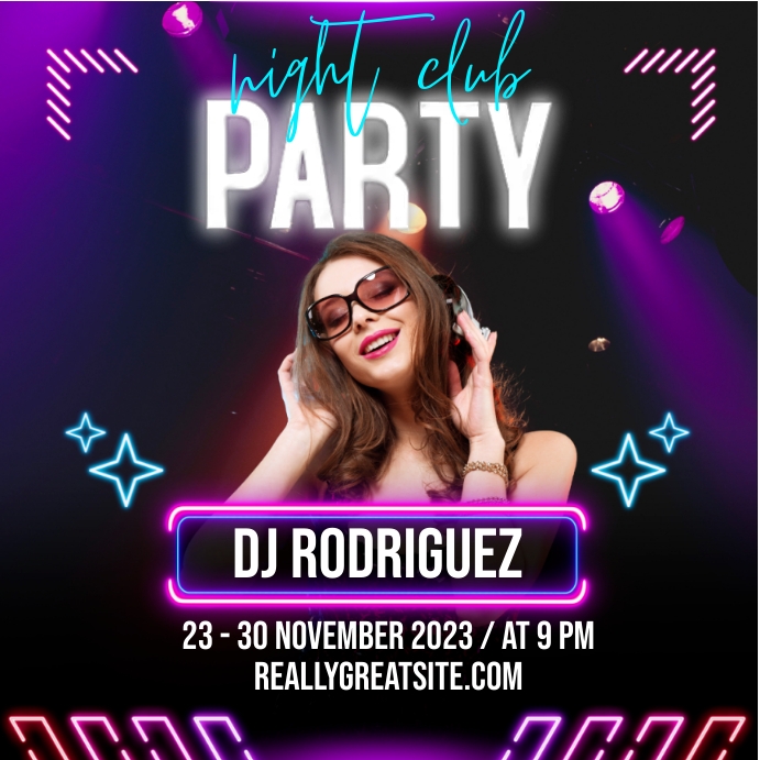 Plantilla de Night Party Instagram Post | PosterMyWall
