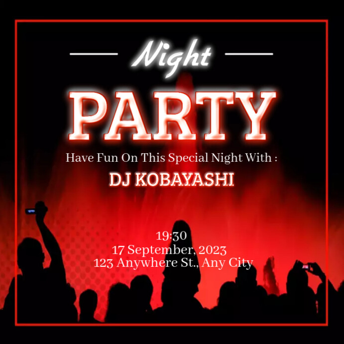 Copy of Night Party Instagram Post | PosterMyWall