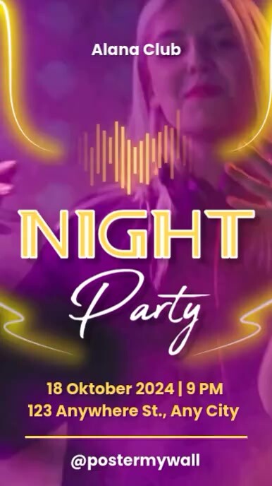 Plantilla de Night Party Instagram Reel | PosterMyWall