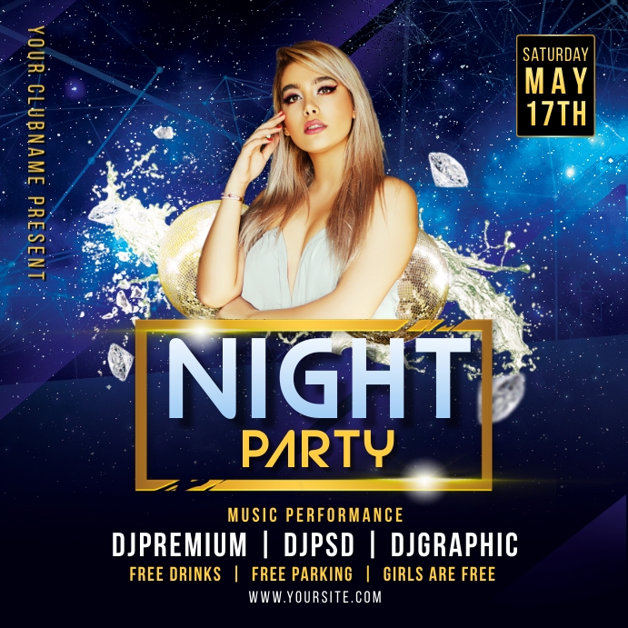 Night Party Instagram Template | PosterMyWall