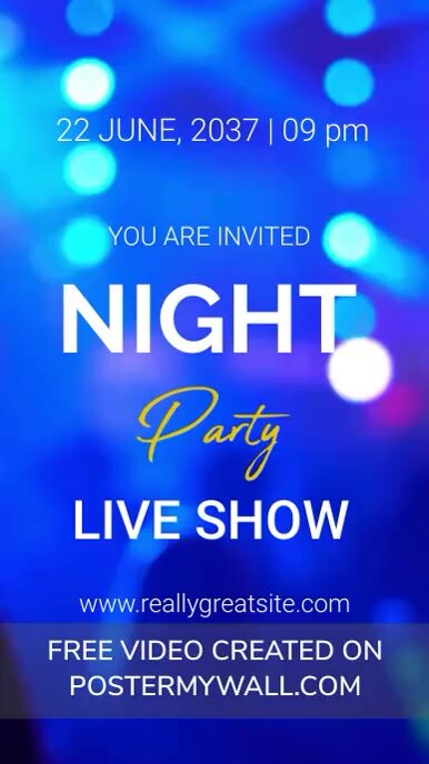 Night Party Invitation Template | PosterMyWall