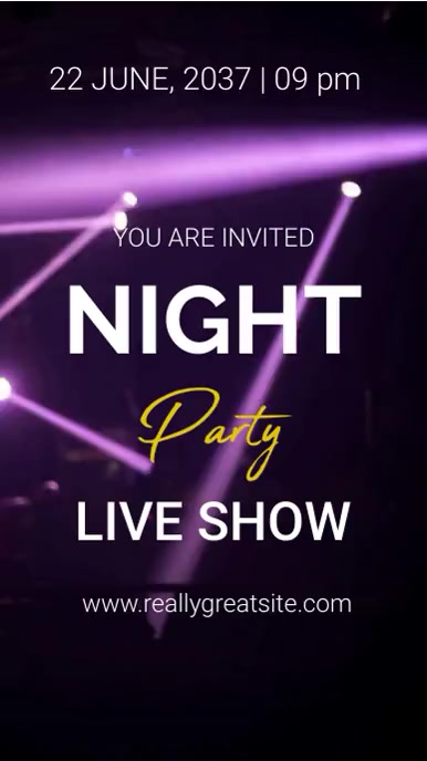 Night Party Invitation Template | PosterMyWall