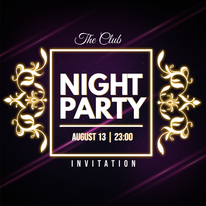 Night Party Invitation Template | PosterMyWall