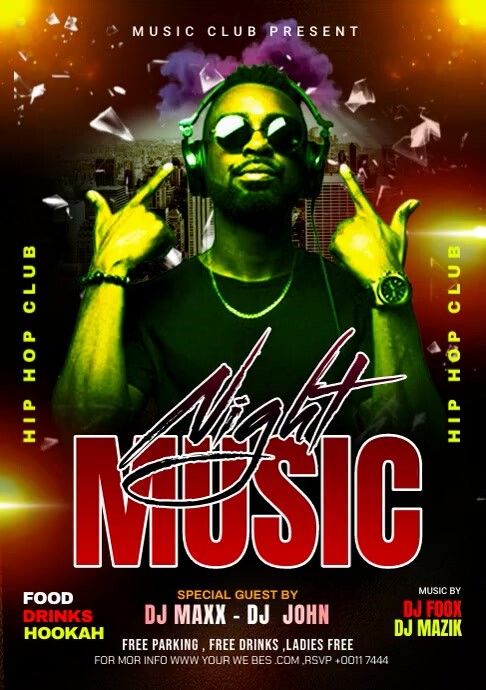 NIGHT PARTY MUSIC VIDEO FLYER Template | PosterMyWall