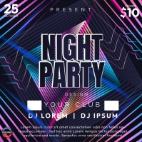 Neon Night Party Template | PosterMyWall