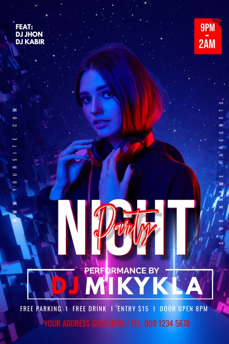 Night Party Poster Template | PosterMyWall