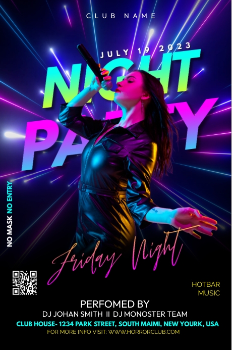 Night Party Poster Template | PosterMyWall