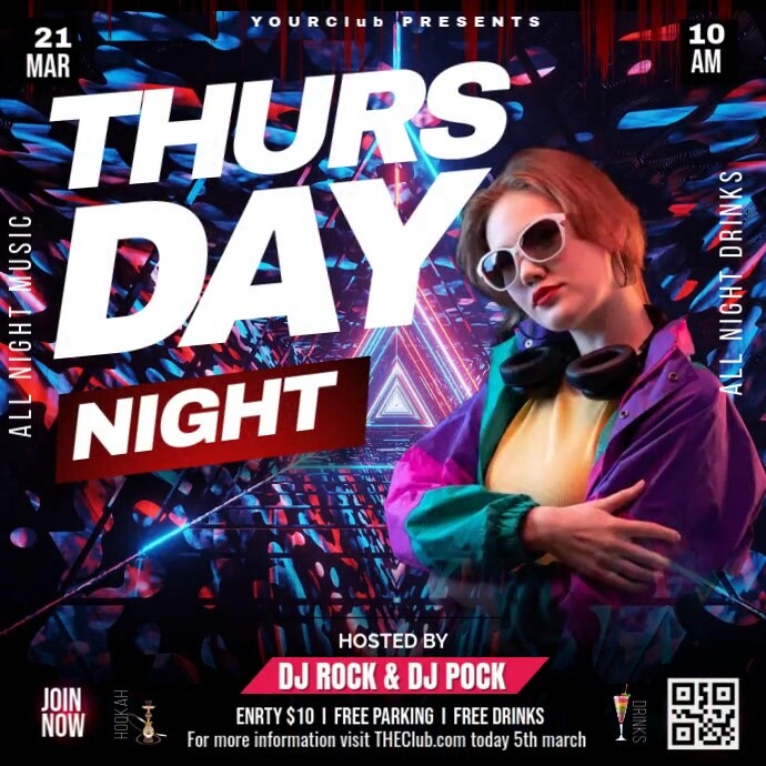 night party poster Template | PosterMyWall