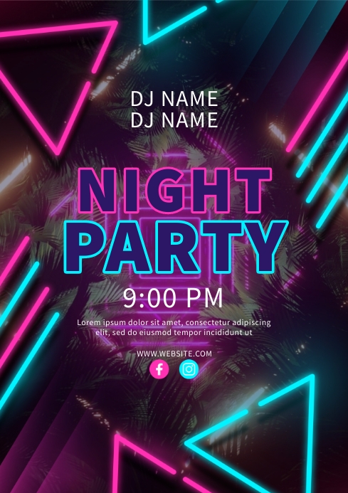 Copy of Night Party Poster Design | PosterMyWall