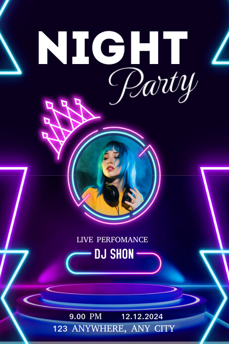 Night Party Poster Template | PosterMyWall
