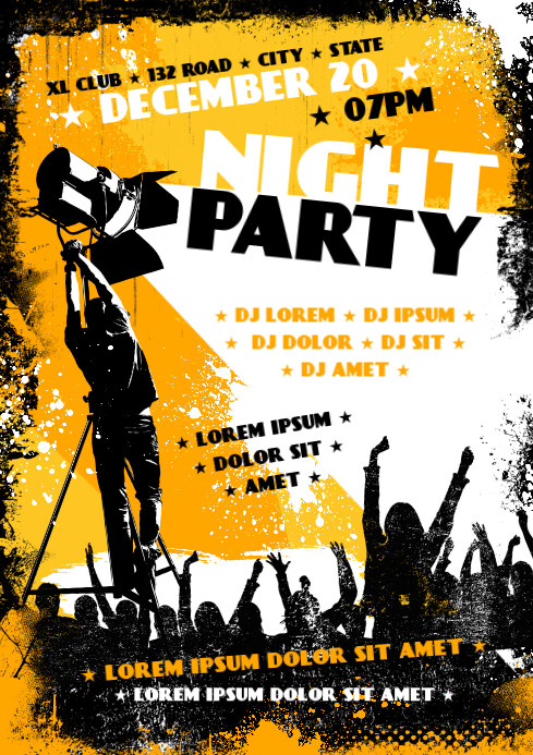 NIGHT PARTY POSTER Template | PosterMyWall
