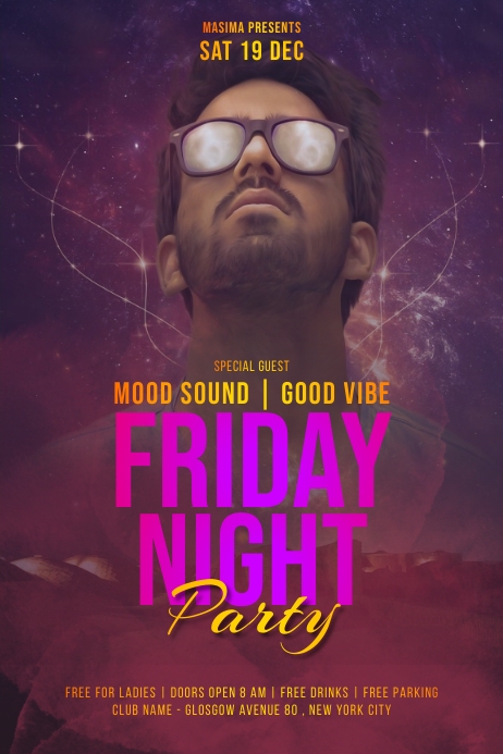 Night Party Poster Template | PosterMyWall