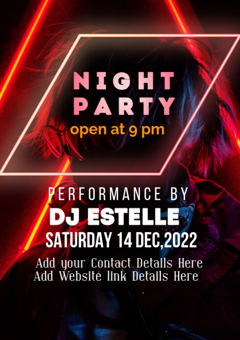 Night Party Poster Template | PosterMyWall