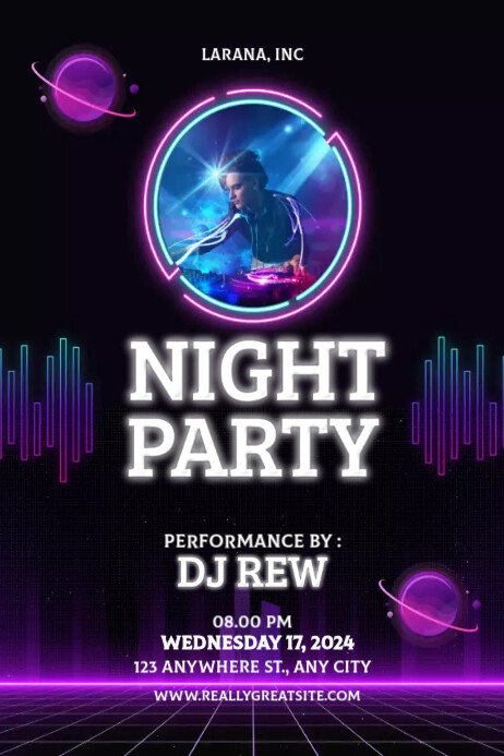 Night Party Poster Template | PosterMyWall