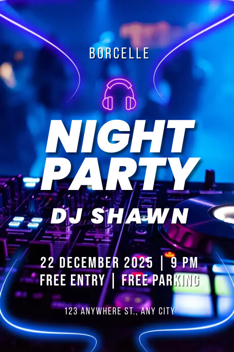 Night Party Poster Template | PosterMyWall