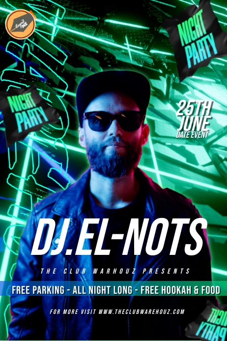 Plantilla de Night Party Poster | PosterMyWall