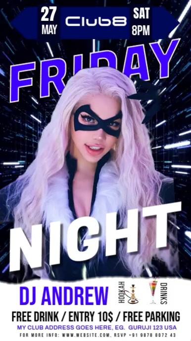 night party poster Template | PosterMyWall