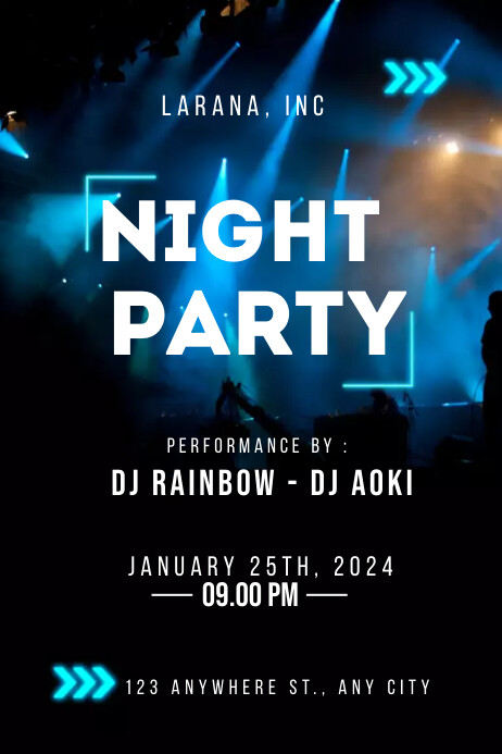 Night Party Poster Template | PosterMyWall