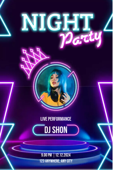 Night Party Poster Template | PosterMyWall