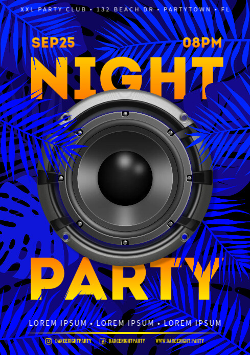 NIGHT PARTY POSTER Template | PosterMyWall