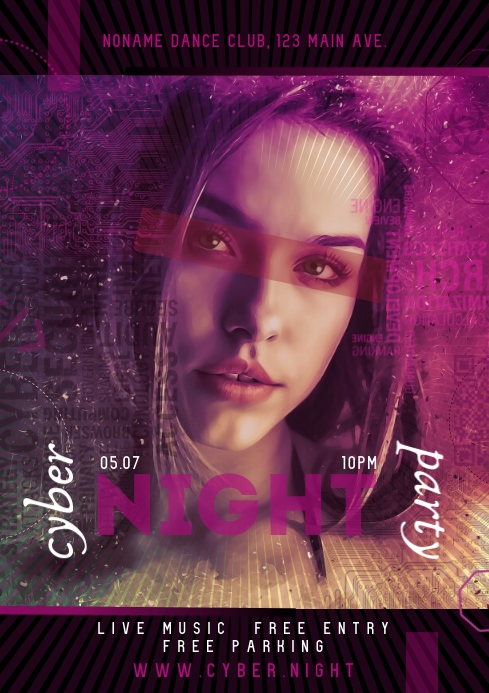 NIGHT PARTY POSTER Template | PosterMyWall