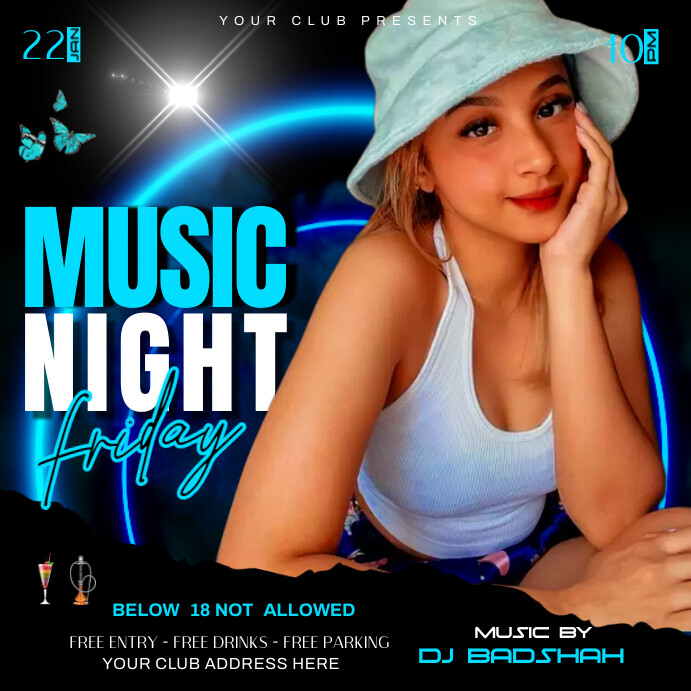 Copy of night party poster | PosterMyWall