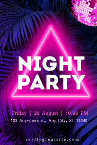 BIRTHDAY NIGHT PARTY Template | PosterMyWall