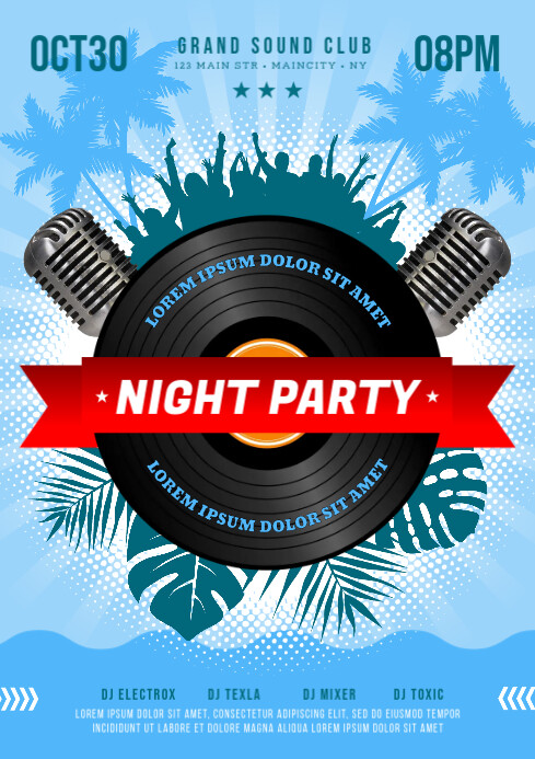 NIGHT PARTY POSTER Template | PosterMyWall