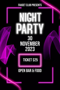 Night Party Poster Template | PosterMyWall