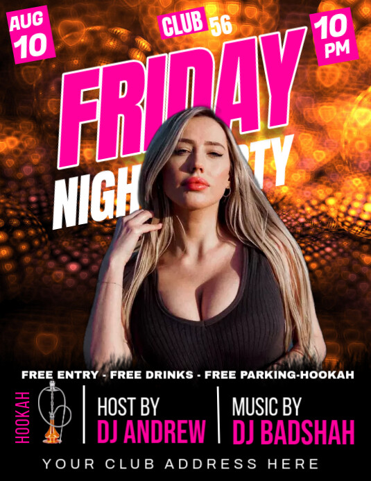 Night Party Poster Template Postermywall