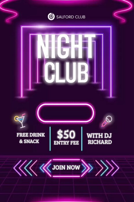 Night Party Poster Templat | PosterMyWall