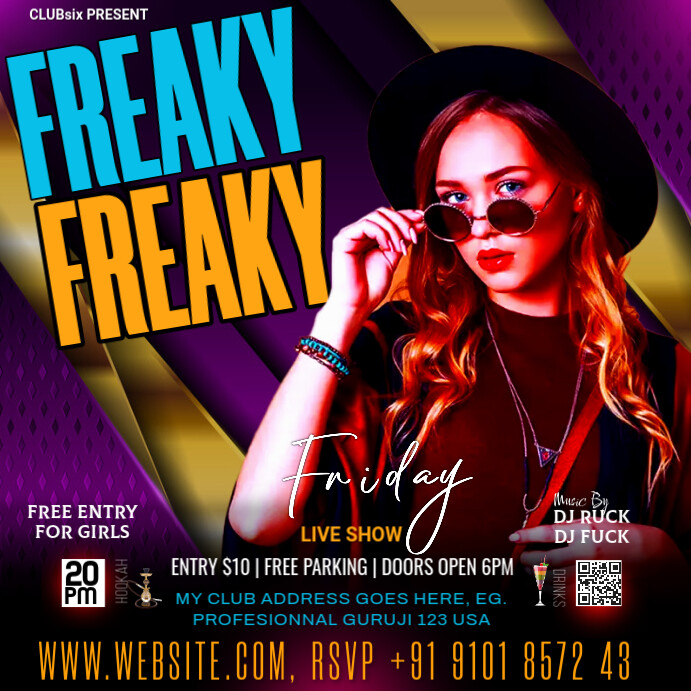 night party poster Template | PosterMyWall