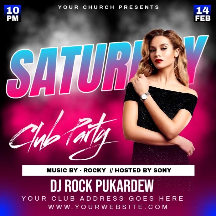 night party poster Template | PosterMyWall