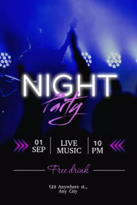 Night Party Poster Template | PosterMyWall
