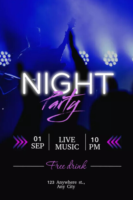 Copy of Night Party Poster | PosterMyWall