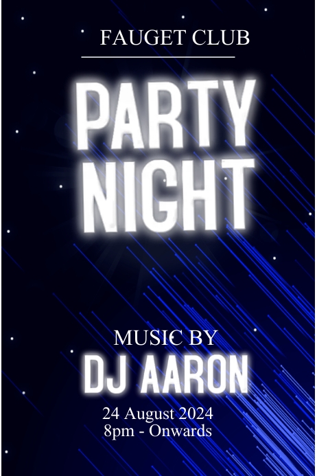 Plantilla de Night Party Poster | PosterMyWall