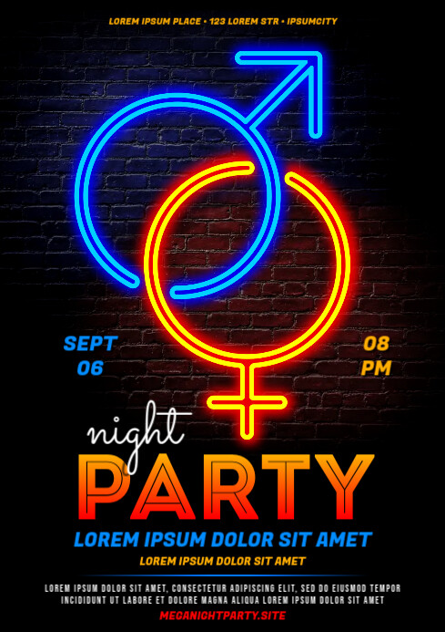 NIGHT PARTY POSTER Template | PosterMyWall