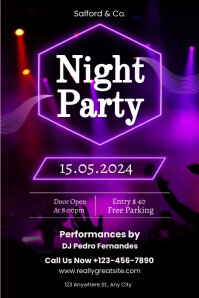 Night Party Poster Template | PosterMyWall