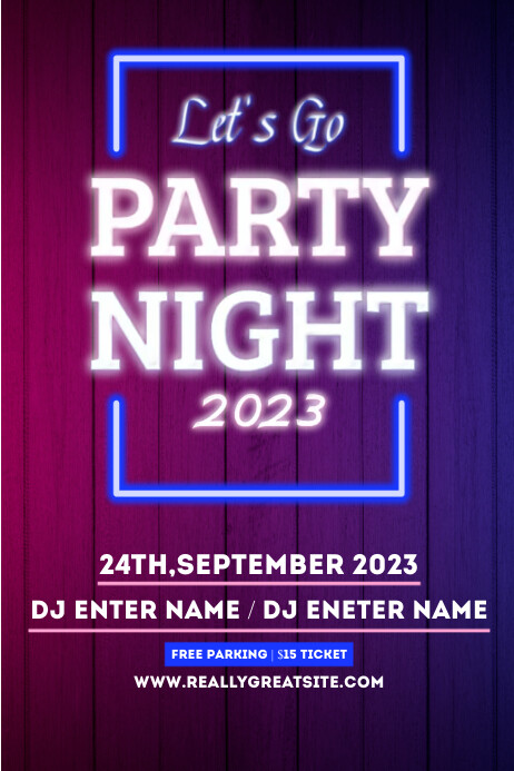 Night Party Poster Template | PosterMyWall