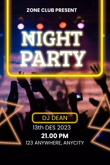 Night Party Poster Template | PosterMyWall