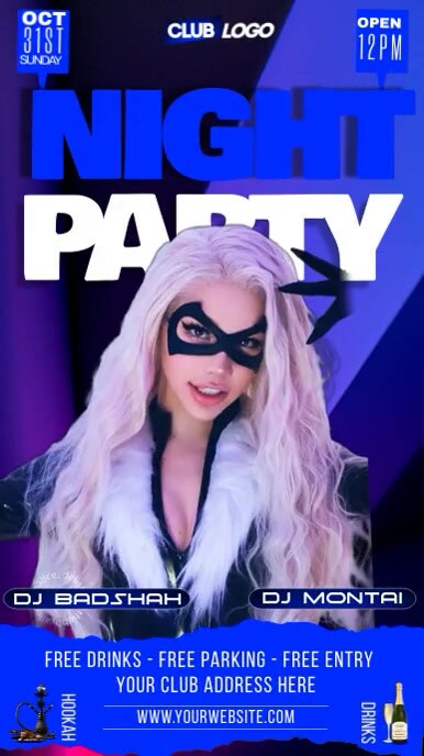night party poster Templat | PosterMyWall