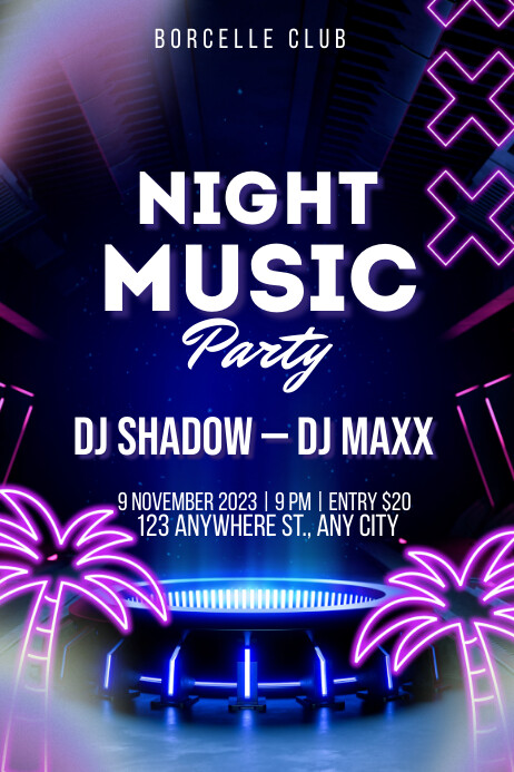 Night Party Poster Template | PosterMyWall