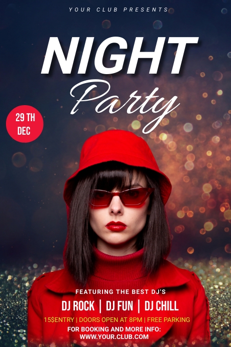 Plantilla de Póster de Fiesta Nocturna | PosterMyWall