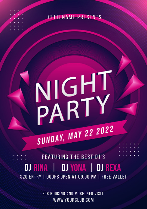 Night Party Poster Template | PosterMyWall