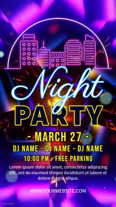 Night Party Poster Video Template | PosterMyWall