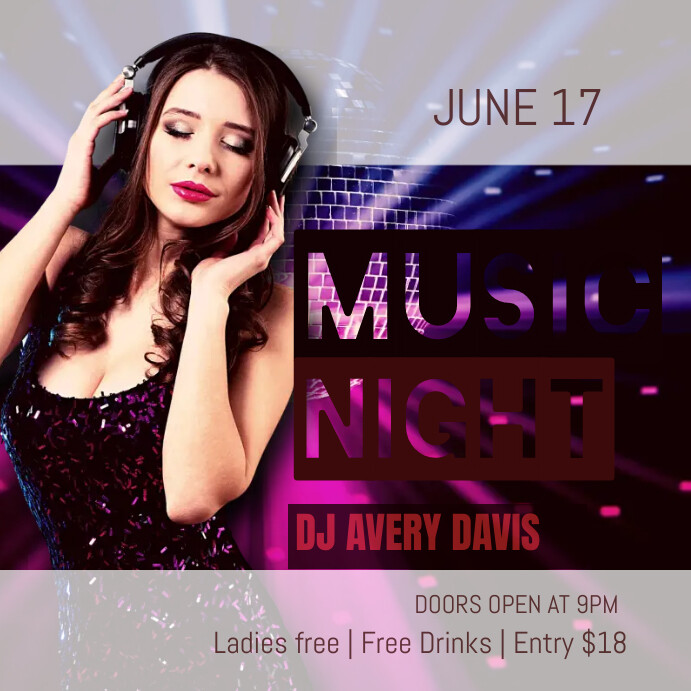 Copy of Night Party Promo Card | PosterMyWall