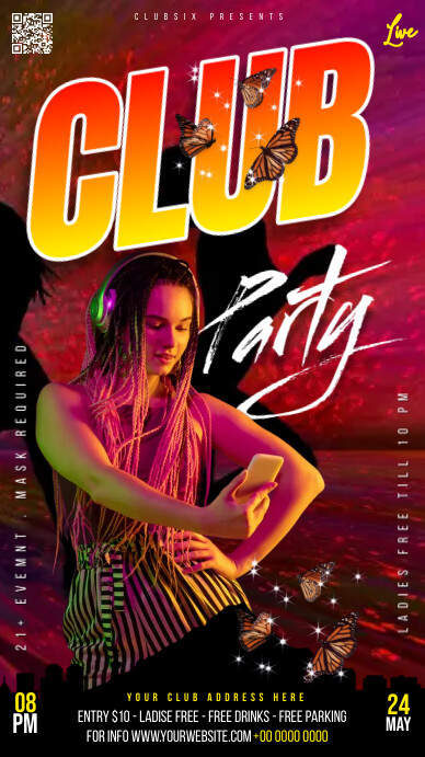 night party social media template | PosterMyWall