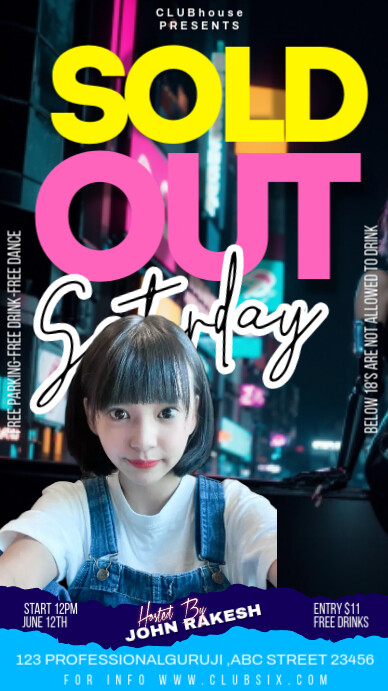 night party social media template | PosterMyWall