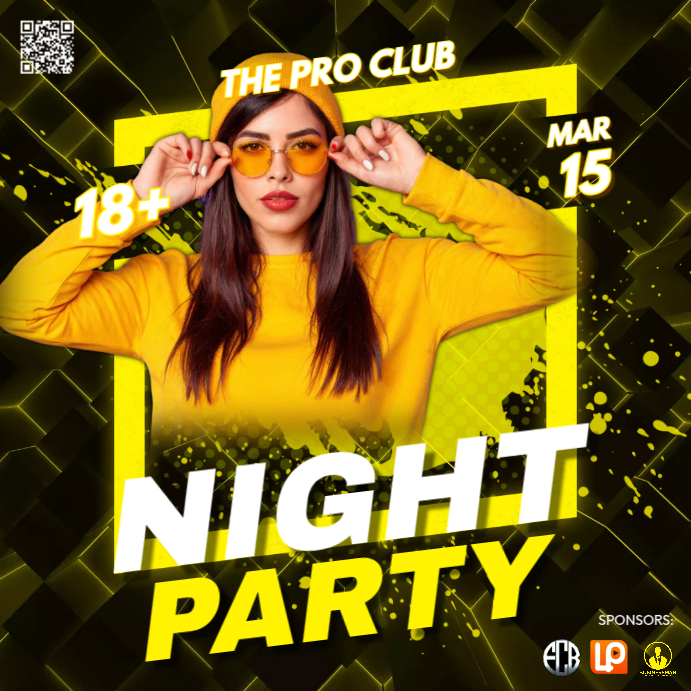Night Party Square Ads Template | PosterMyWall